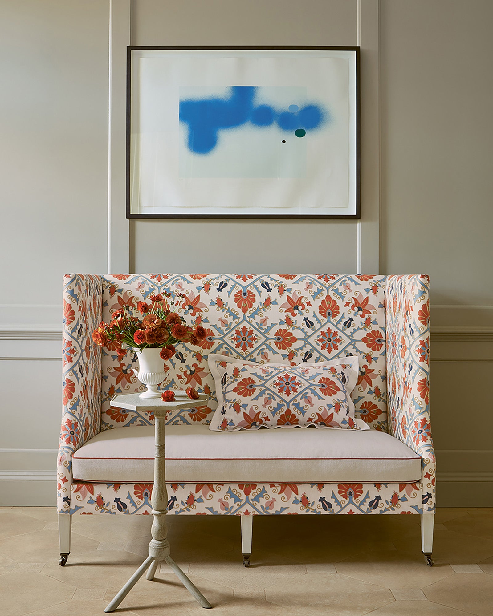 C&F Custom High Back Embroidered Sofa – Kingcome